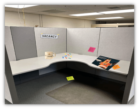 Sad Empty Office Cubicles